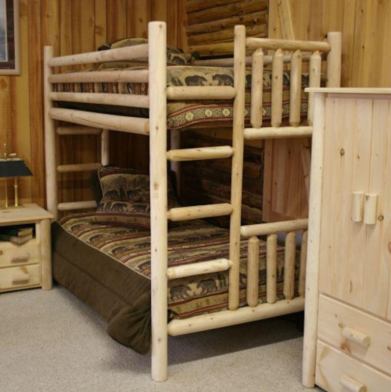 Rustic Pine Wood and Cedar Wood Log Bunkbed - Multiple Configurations