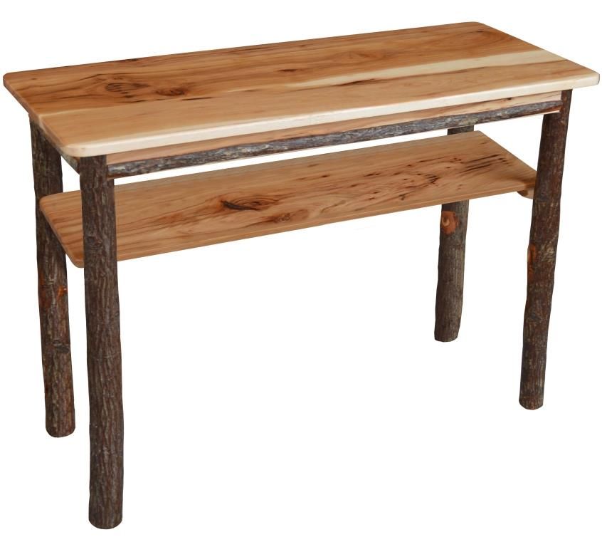 Rustic Hickory Console Hallway Table