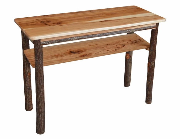 Rustic Hickory Console Hallway Table