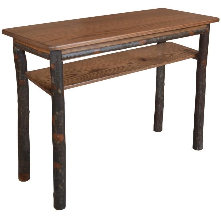 Rustic Hickory Console Hallway Table