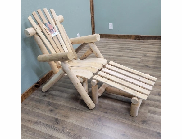 Rustic Log Cedar Ottoman - American Made