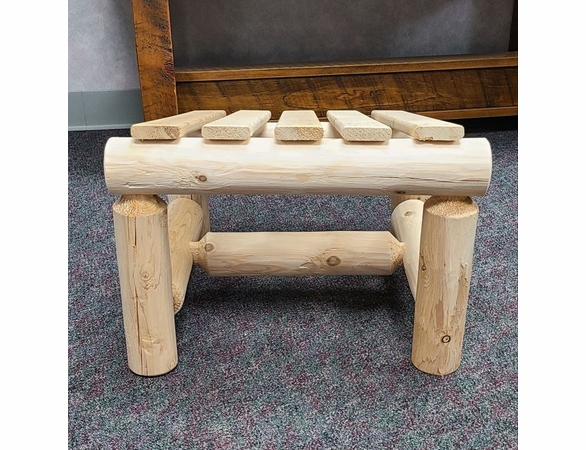 Rustic Log Cedar Ottoman - American Made
