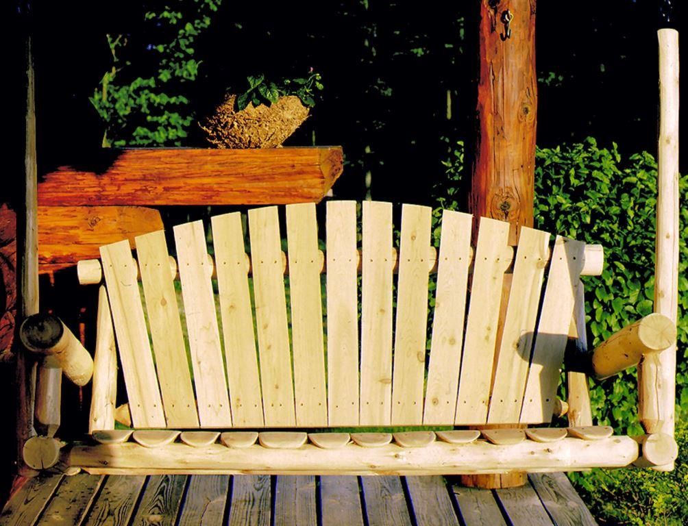 Rustic Log Cedar Timberland 5' Porch Swing|750 Pounds Capacity