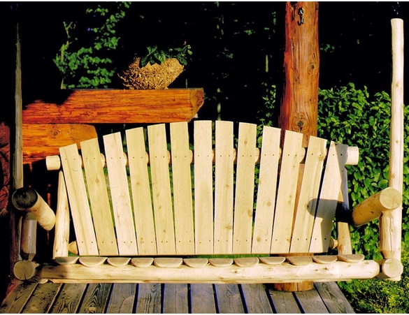 Rustic Log Cedar Timberland 5' Porch Swing|750 Pounds Capacity