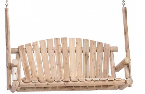 Rustic Log Cedar Timberland 5' Porch Swing|750 Pounds Capacity