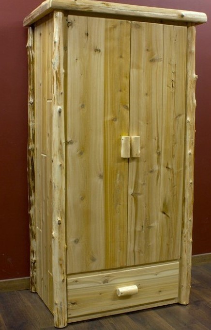 Cabin Collection Armoire - Rustic Log Style