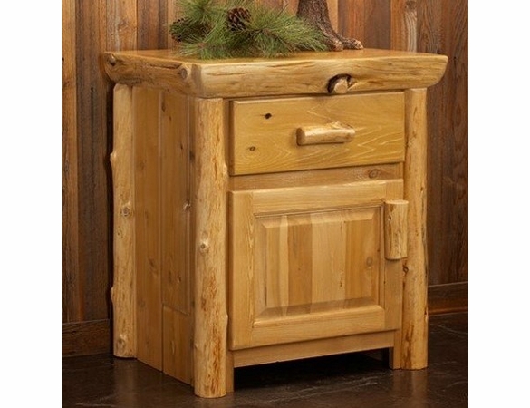 Cabin Collection Beside Table - Rustic Log Style