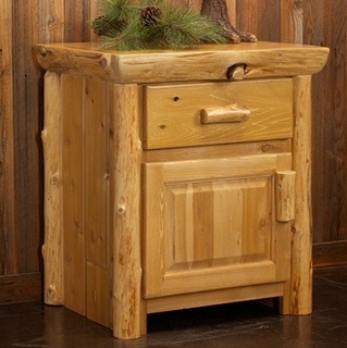 Cedar Wood Log-Style Bedroom Furniture