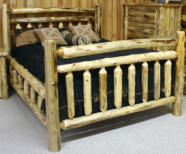 Cabin Collection Big Daddy Bed - Rustic Log Style