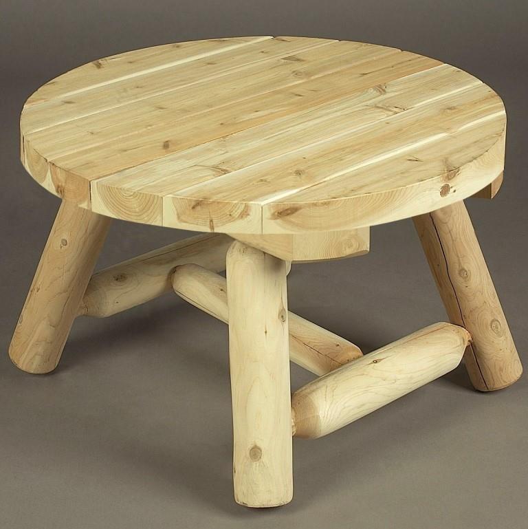 Cedar Wood Log-Style Rustic Coffee Table – 27” or 36”