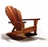 Western Red Cedar Wood Signature Adirondack Rocker
