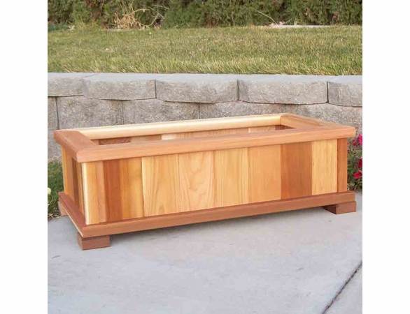 Cedar Wood Villa Rectangular Patio Planter – Two Sizes