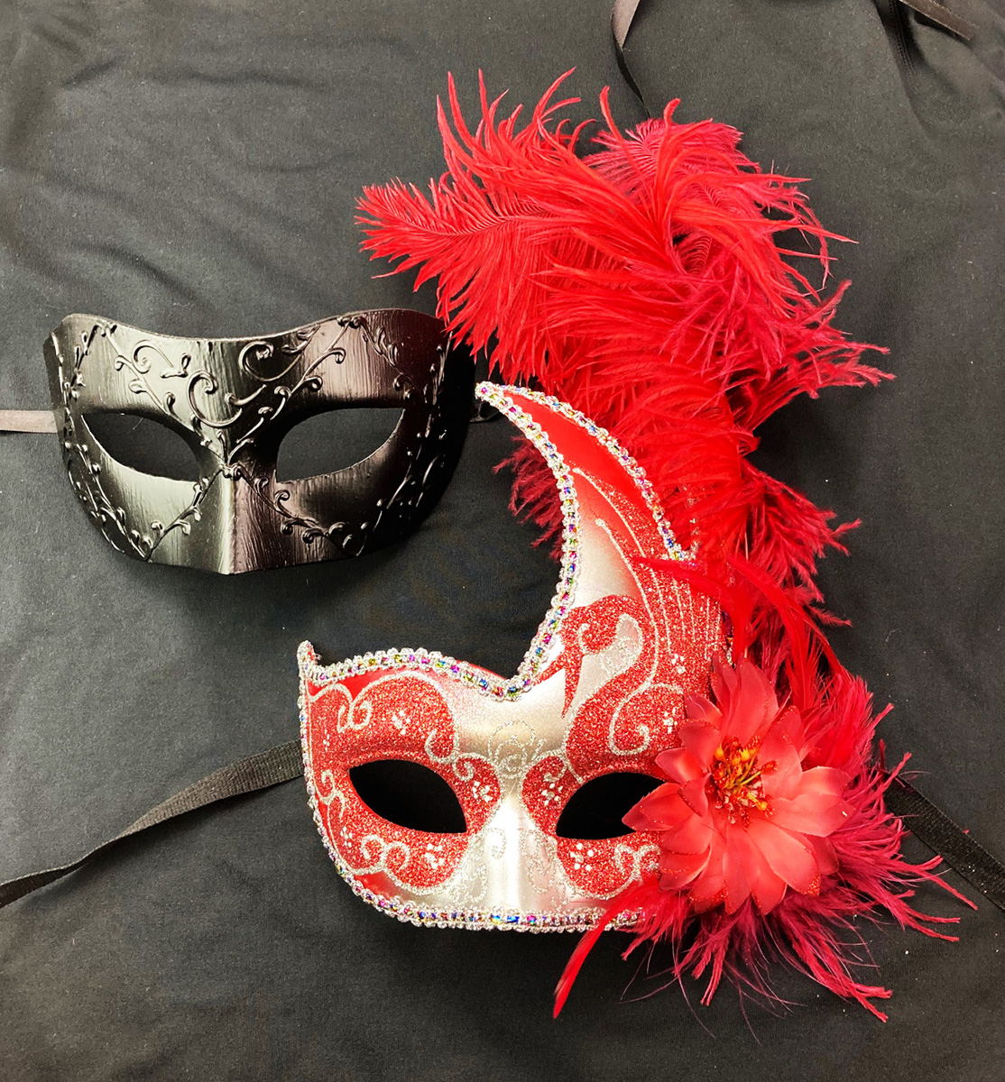 Red And Black Masquerade Masks