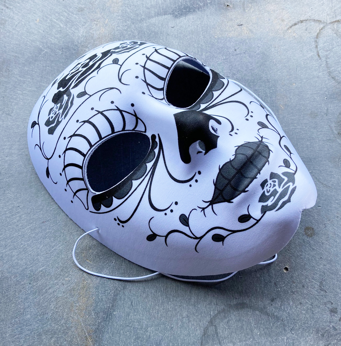 Black And White Day Of The Dead Mask