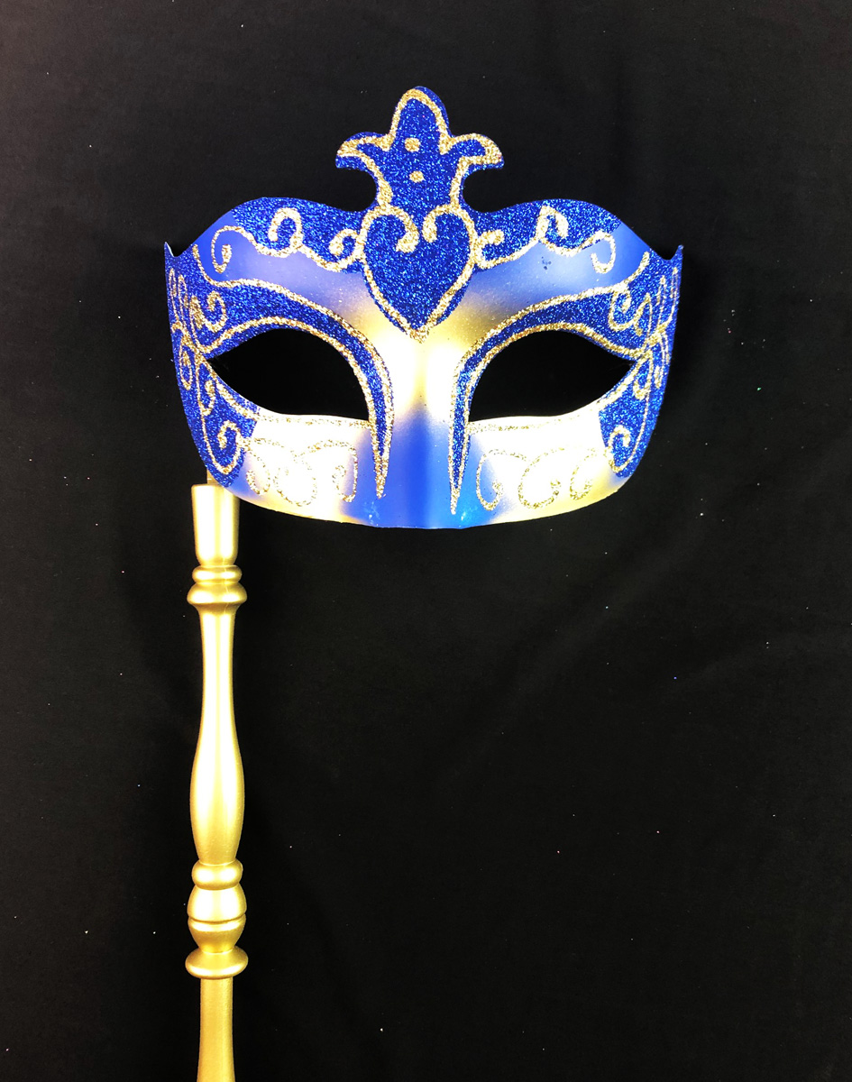 Royal Blue And Gold Masquerade Masks