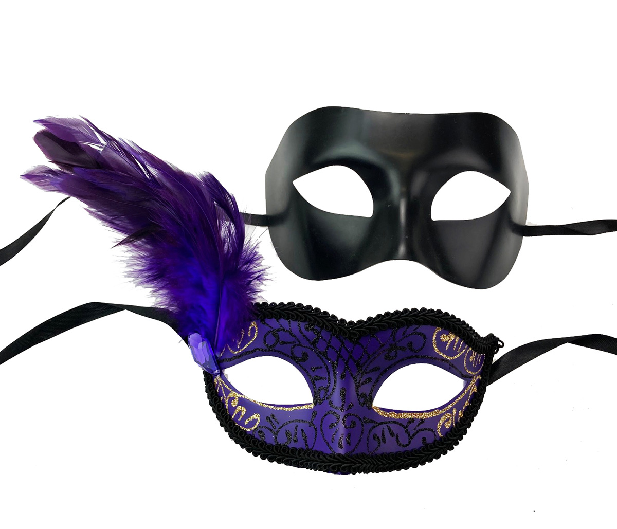 Dark Purple Masquerade Masks