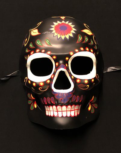 Black Day Of The Dead Sugar Skull Mask Halloween Skull Mask