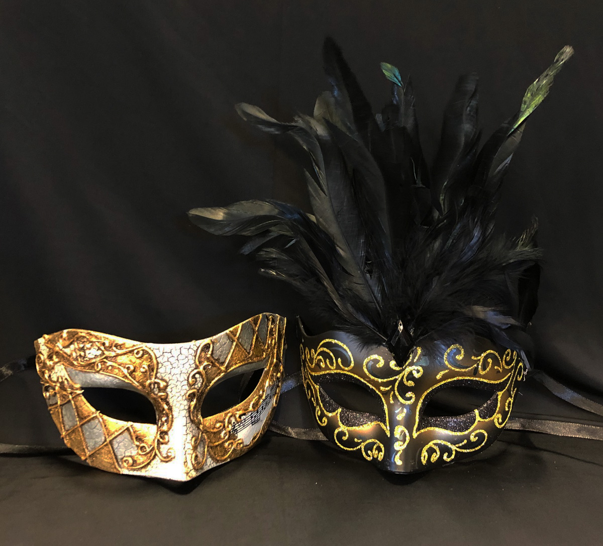 Black And Gold Masquerade Masks