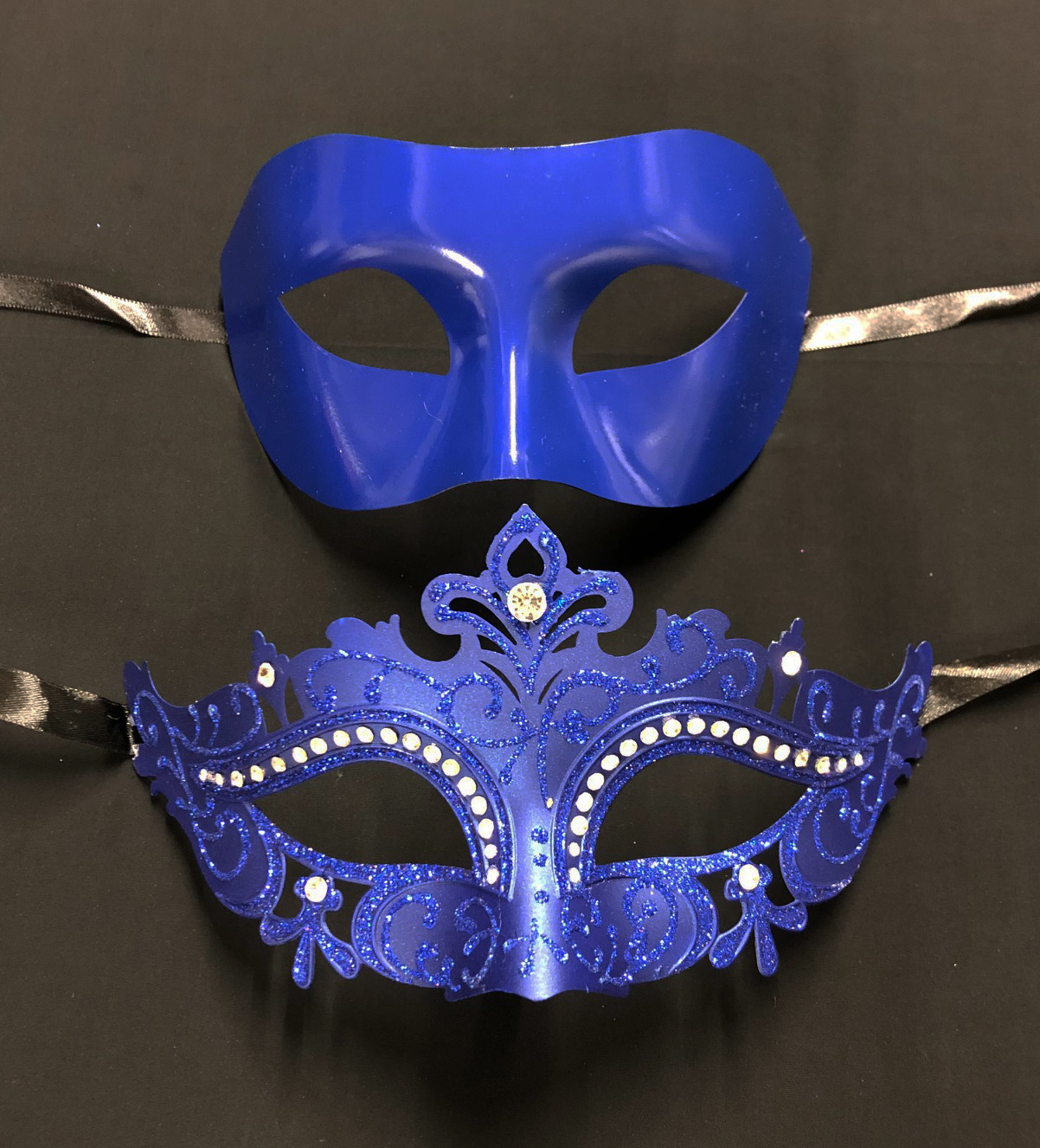 Silver And Blue Masquerade Masks For Men