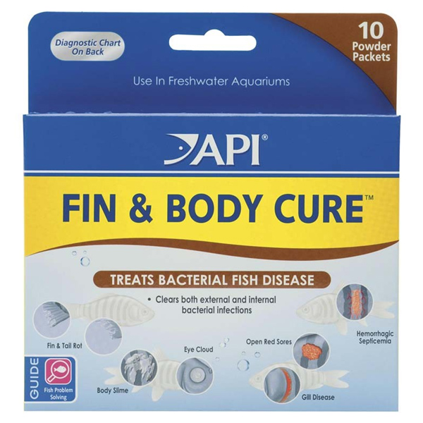 API Fin & Body Cure Anti-Bacterial Fish Medication 10pk