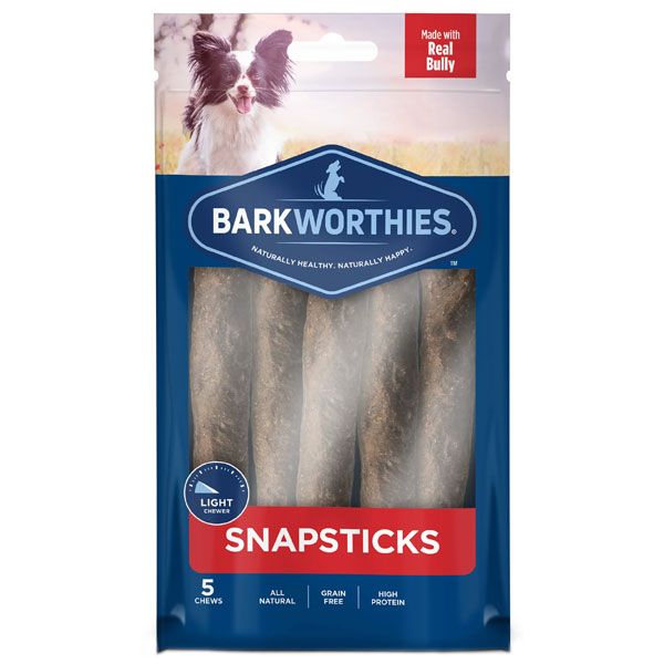 Barkworthies Beef Snap Sticks Dog Treats Small 5ct