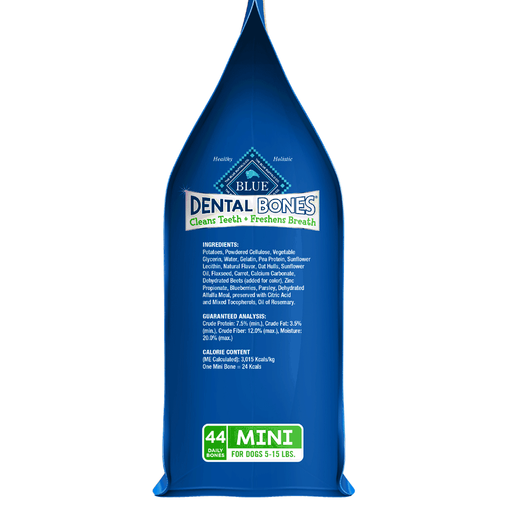 Blue Buffalo Dental Bone Dog Chews Mini 44pk