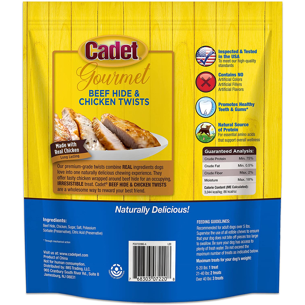Cadet Rawhide & Chicken Twists Dog Treats 50pk