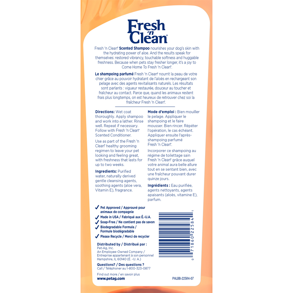 PetAg Fresh 'n Clean Scented Shampoo 18oz