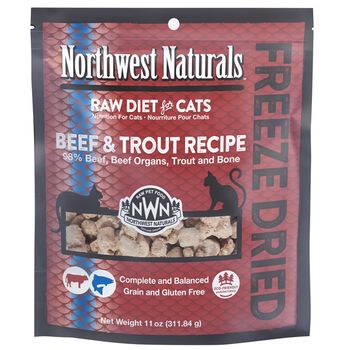 Northwest Naturals Freeze Dried Cat Food Beef & Trout 11oz