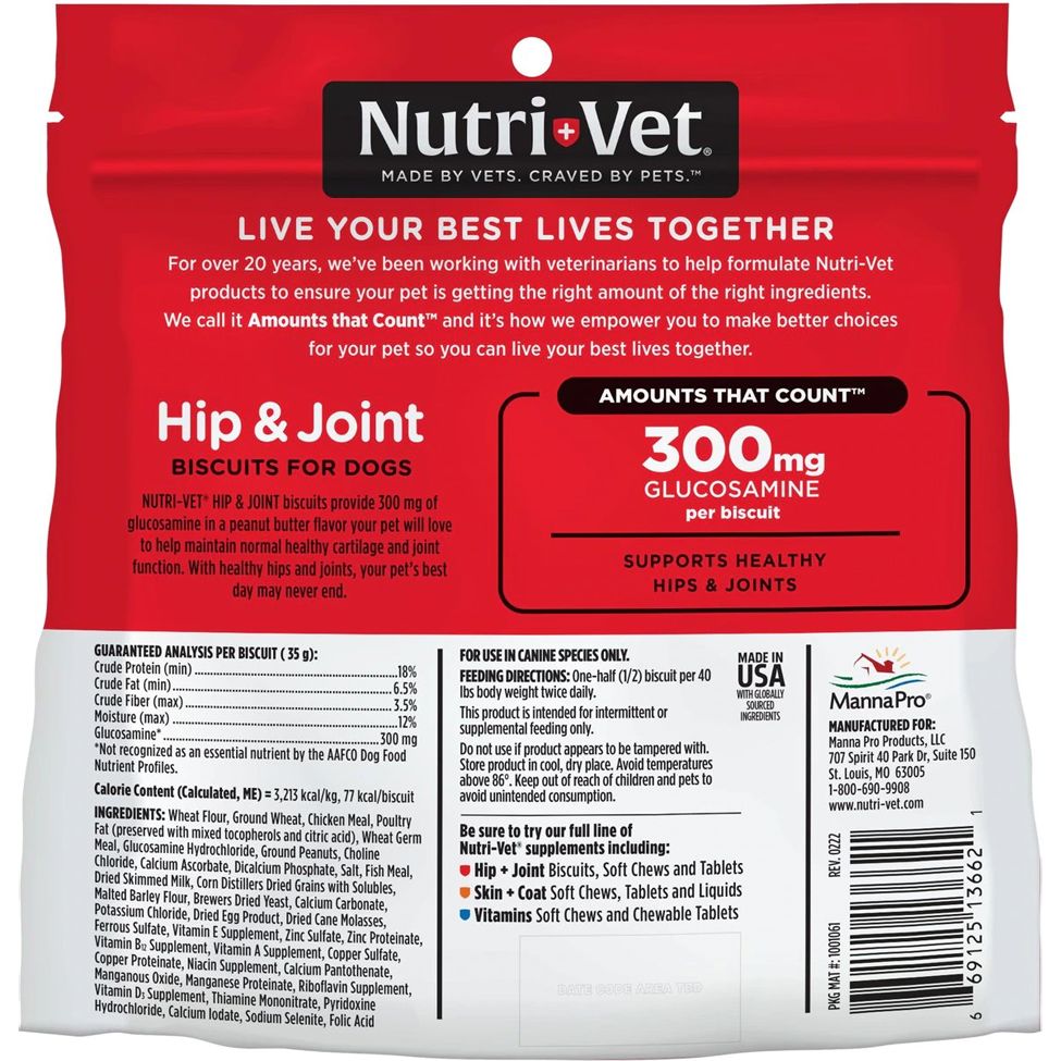 Nutri-Vet Hip & Joint Dog Biscuits 6 lbs