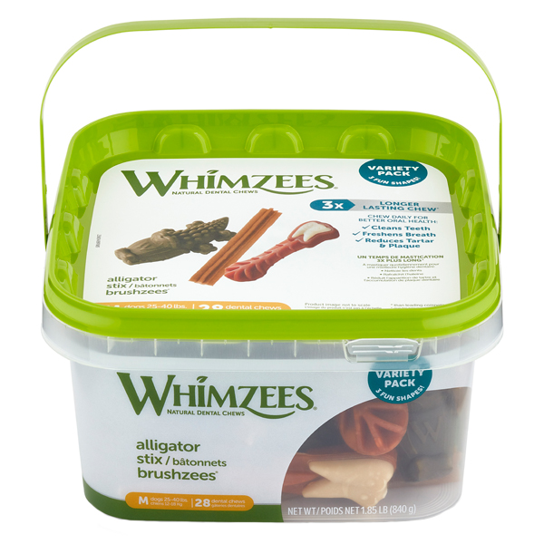 Whimzees Variety Dental Dog Chews Medium 28ct
