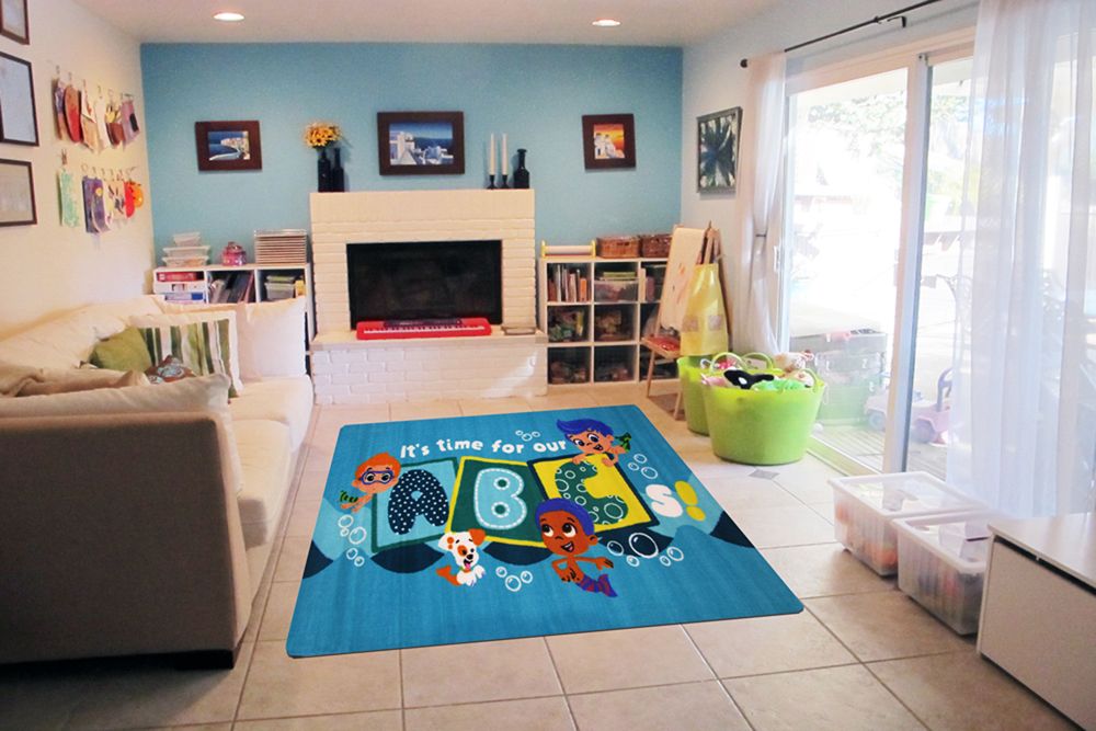 Fun Area Rugs: Bubble Guppies Rugs: BG-42 It's Time for our ABC's Multi ...