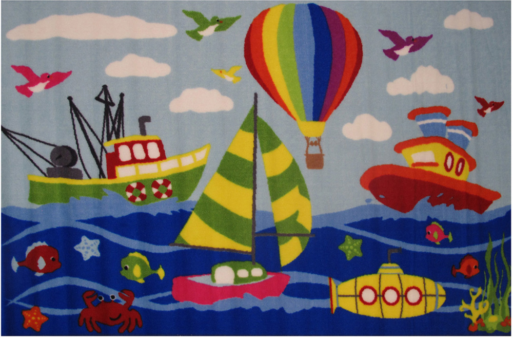 Fun Area Rugs: Fun Time Rugs: FT-13 Marina Multi-Color - Fun Time Rugs ...