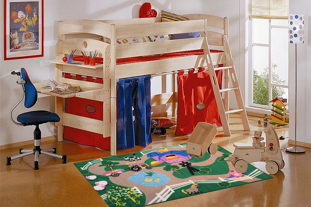 Fun Area Rugs: Fun Time Rugs: FT-223 Farm Roads Multi-Color - Fun Time ...