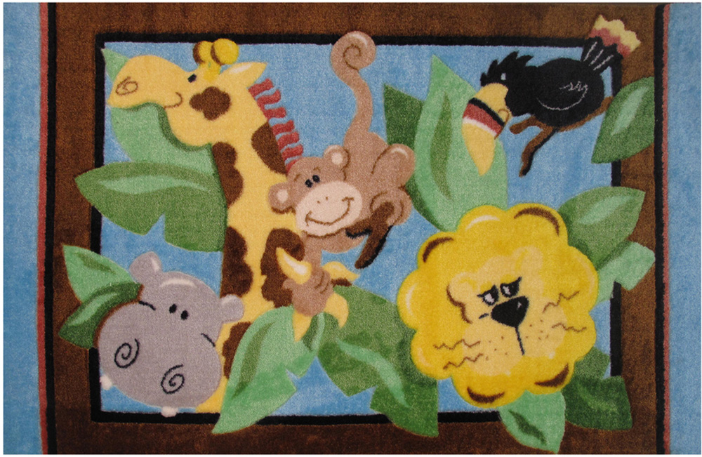 Fun Area Rugs: Jade Reynolds Rugs: JR-TSC-203 In The Jungle Multi-Color ...