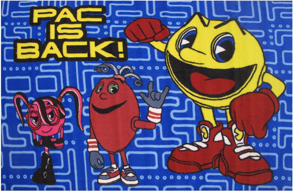 Fun Area Rugs: Pac-Man Rugs: PM-73 Pac is Back! Multi-Color - Pac-Man ...