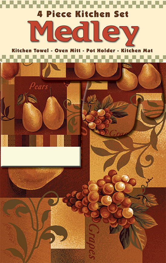 Home Dynamix Medley Four Piece Kitchen Set: Fruit mix - Medley 4-Piece ...