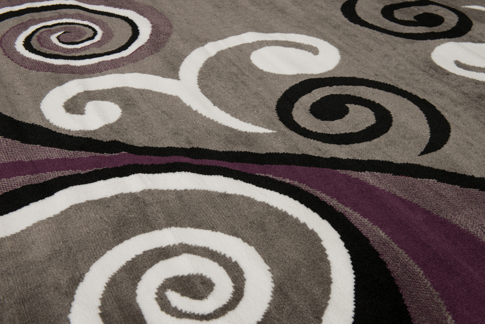 Designer Home Cowboy Area Rug 851-10534 Billow Burgundy Swirls Curves ...