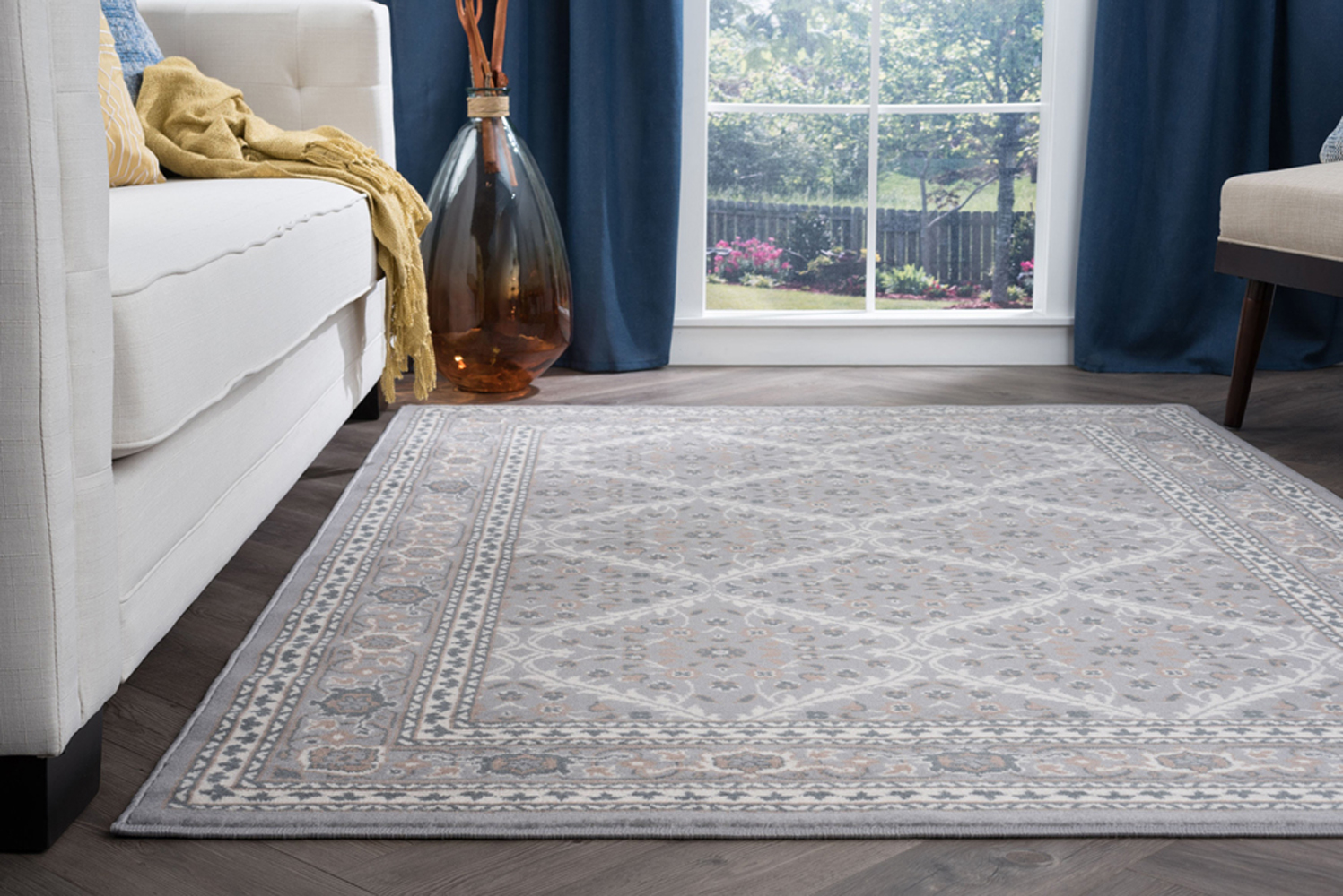 Tayse Area Rugs: Madison Rugs: MDN3709 Traditional Gray - Madison Rugs ...