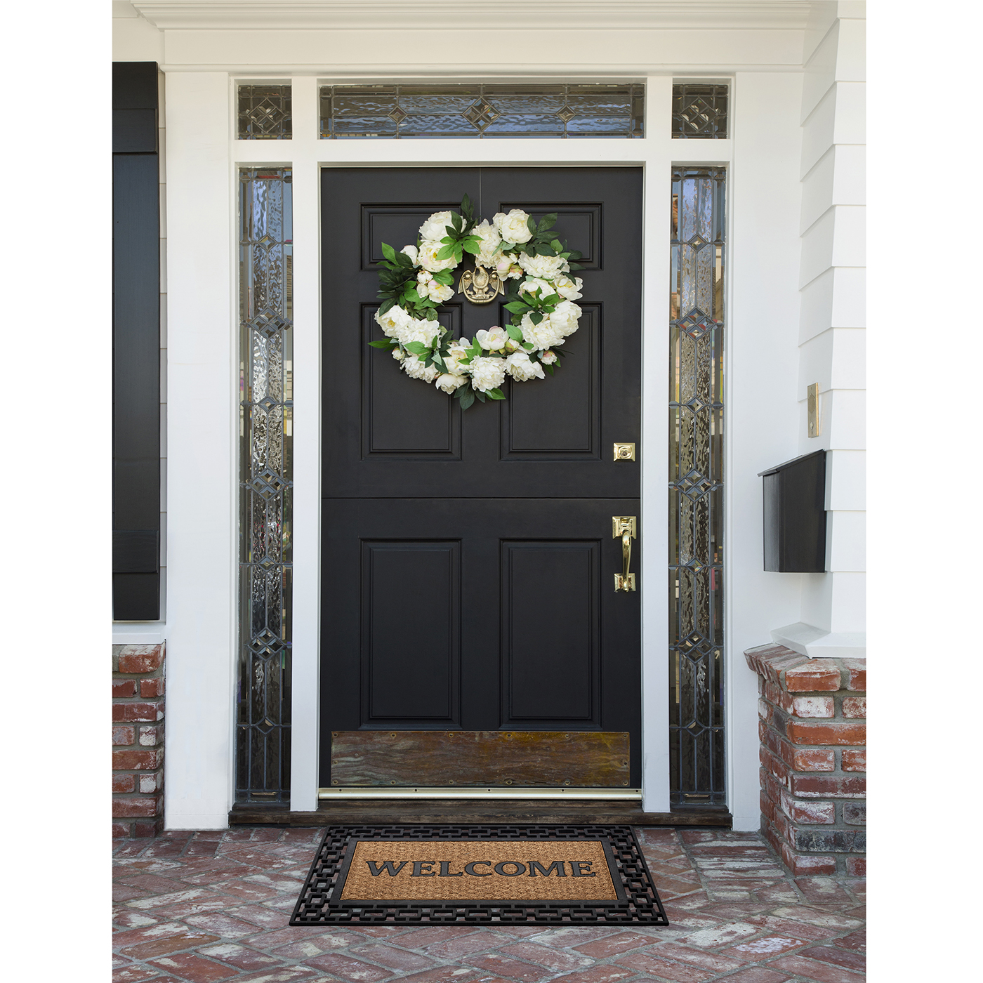 Welcome Iron Mat, Art Deco, 18" x 30" - Wrought Iron Mats - Door Mats ...