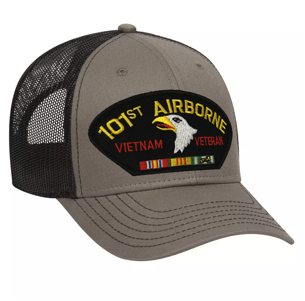 101st Airborne Division Vietnam Veteran OD Green Mesh Cap - New OD ...