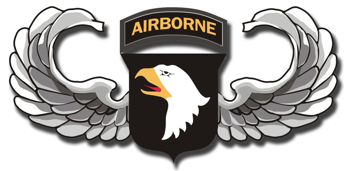 101st Airborne Jump Wings Vinyl Transfer Decal - US Army Combat Badges ...