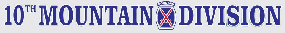 10th Mountain Div. Window Strip Decal