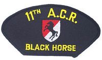 11th ACR Black Horse Hat Patch - Army Hat Patches - PriorService.com