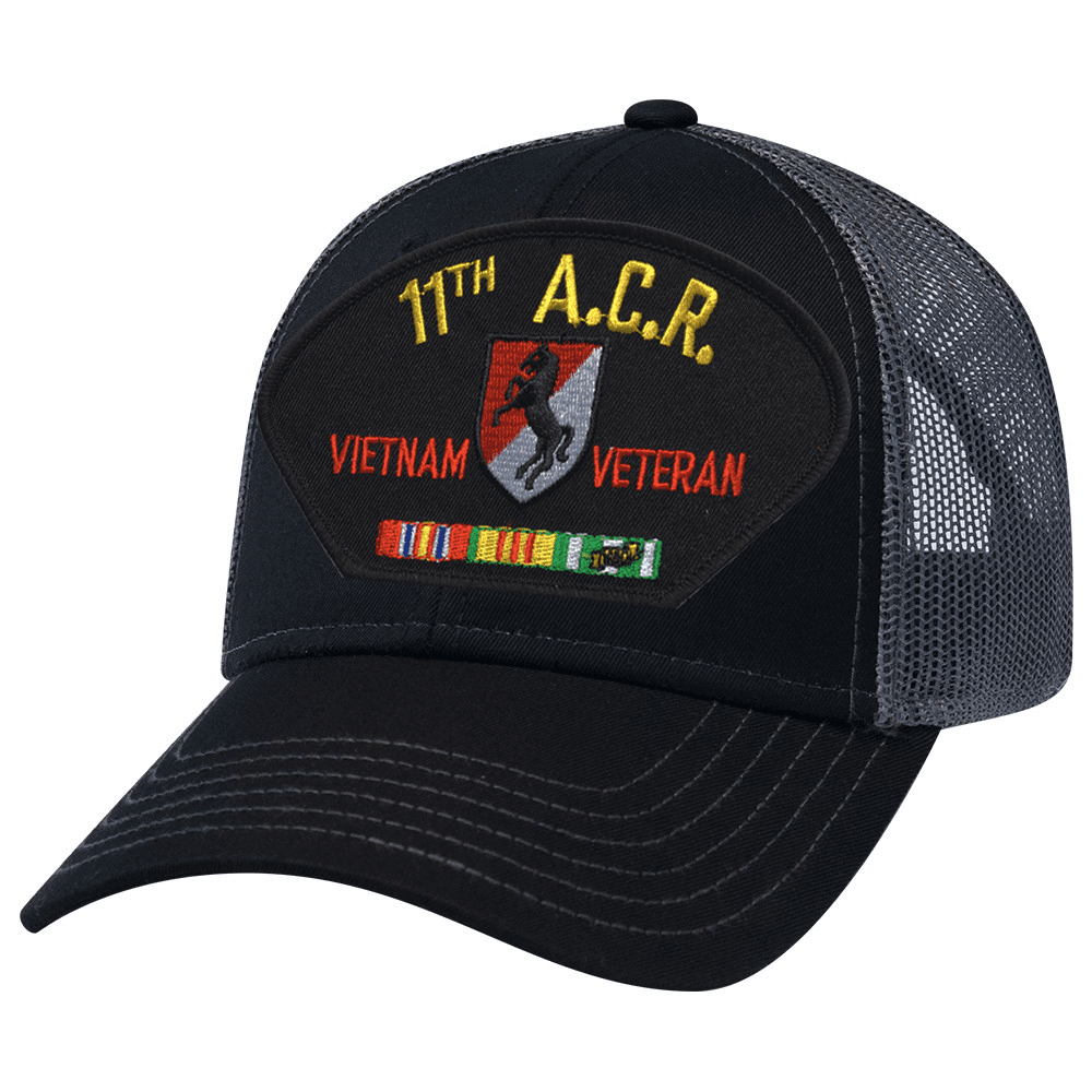 11th ACR Vietnam Veteran Ball Mesh Cap - 11th Armored Cavalry Regiment ...