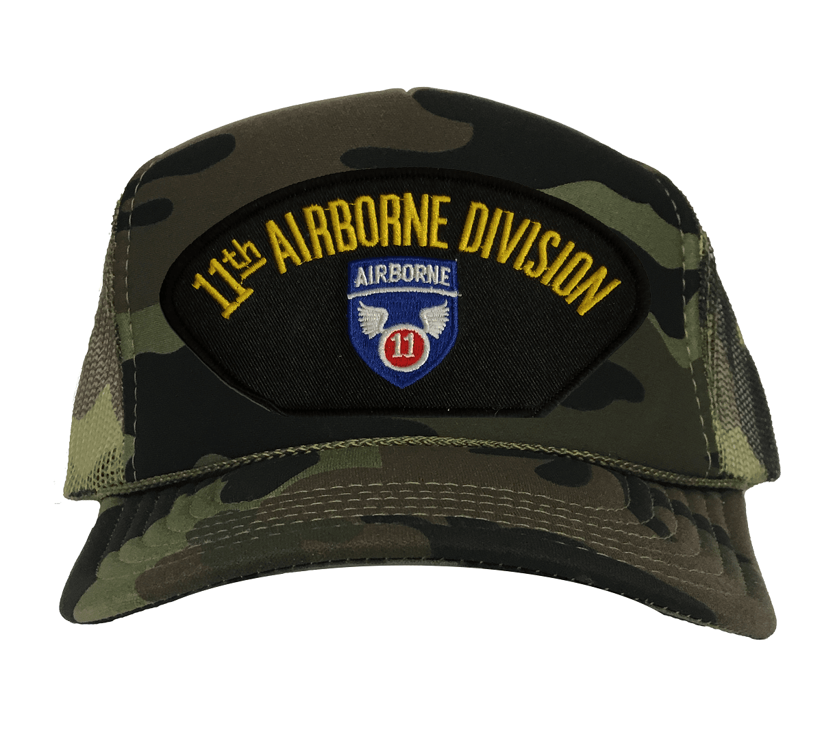 11th Airborne Camo Mesh Back Cap - New Camo Mesh Caps - PriorService.com