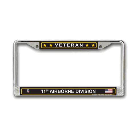 11th Airborne Division Veteran License Plate Frame - US Army Division ...