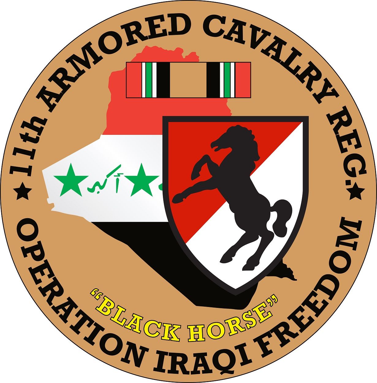 11th Armored Cavalry Regiment OIF Decal - Operation Iraqi Freedom ...