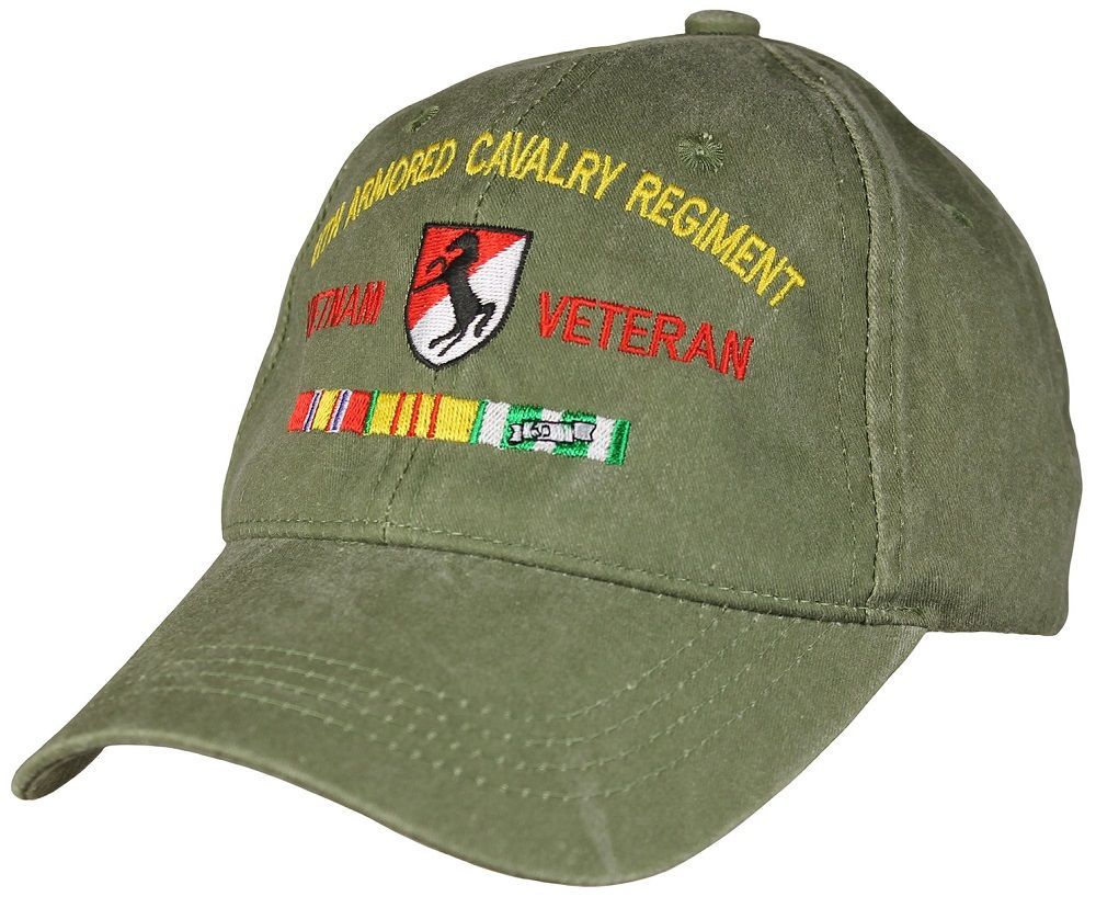 11th Armored Cavalry Vietnam Veteran OD Green Cap - New Vietnam Veteran ...