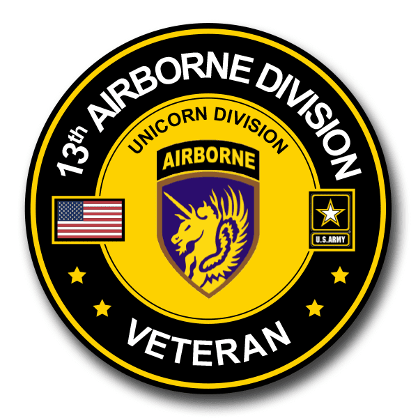 13th Airborne Division Veteran Decal - US Army Division Veteran Decals ...